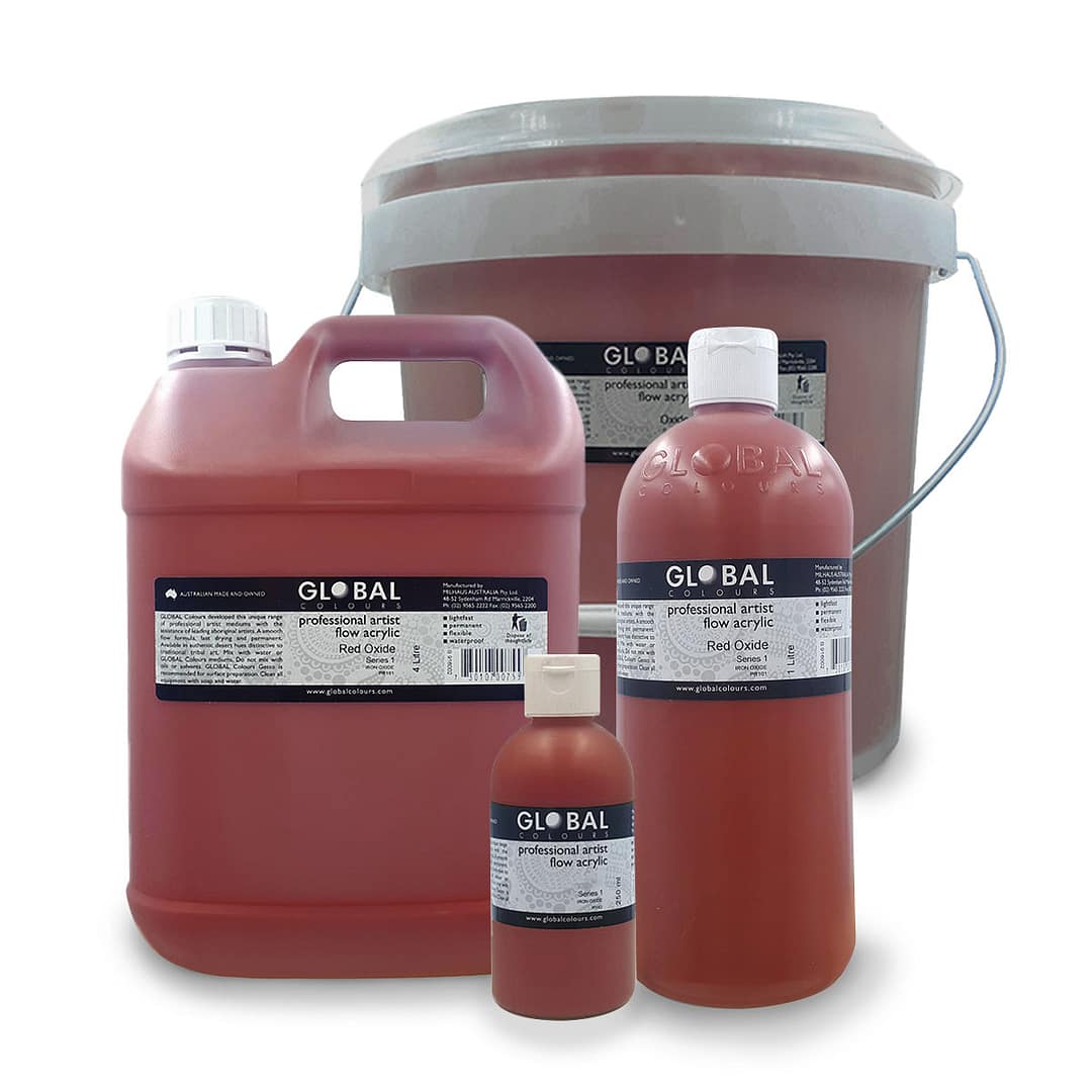 Global Colours Red Oxide (Series 1) - Professional Flow Artist Acrylic ...