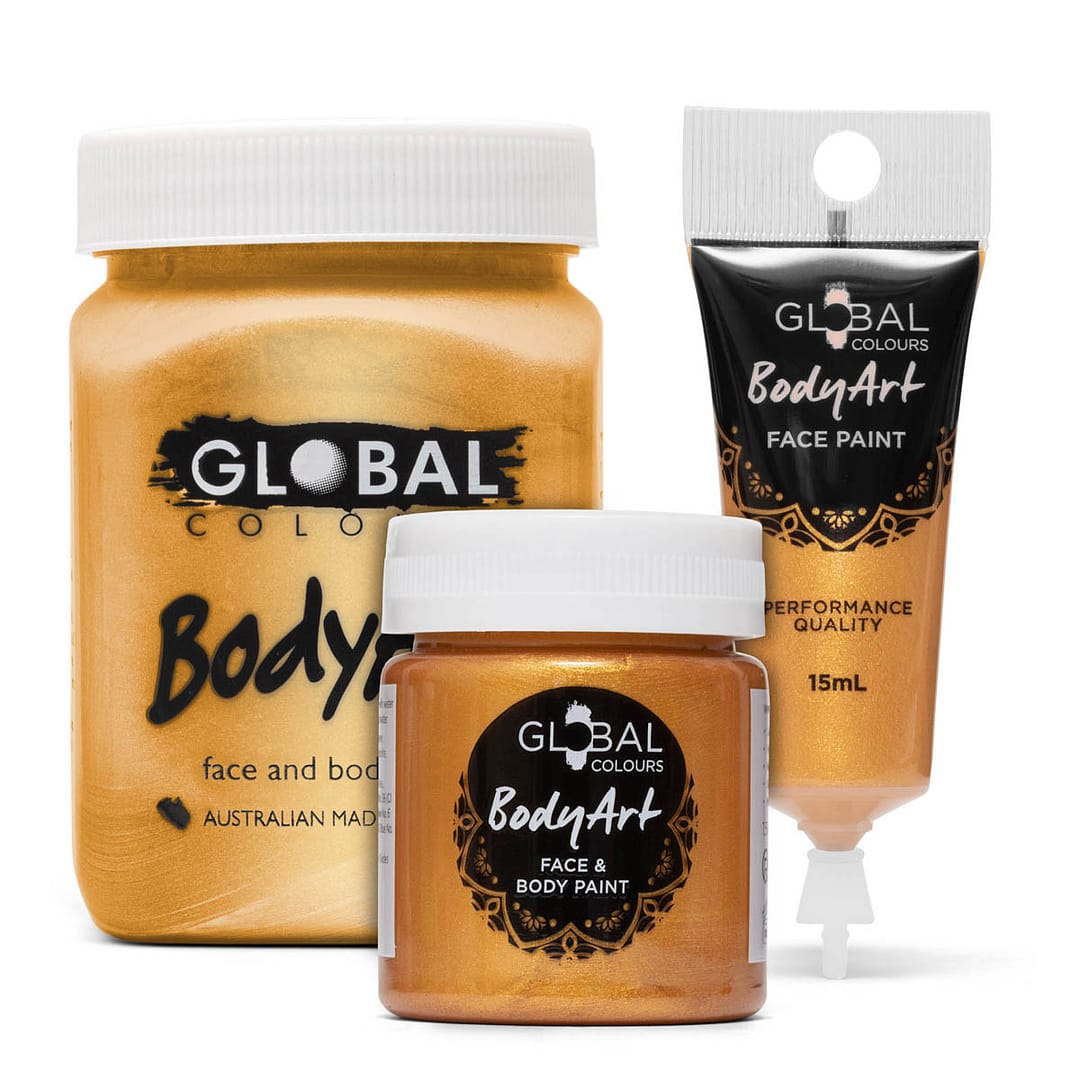 Face and Body Paint | Metallic Gold | Global Colours Liquids