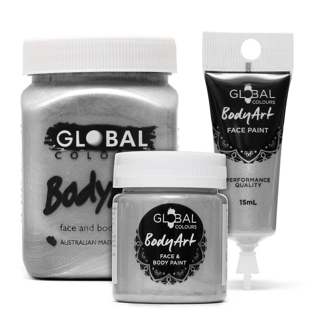 Face and Body Paint | Metallic Silver | Global Colours Liquids
