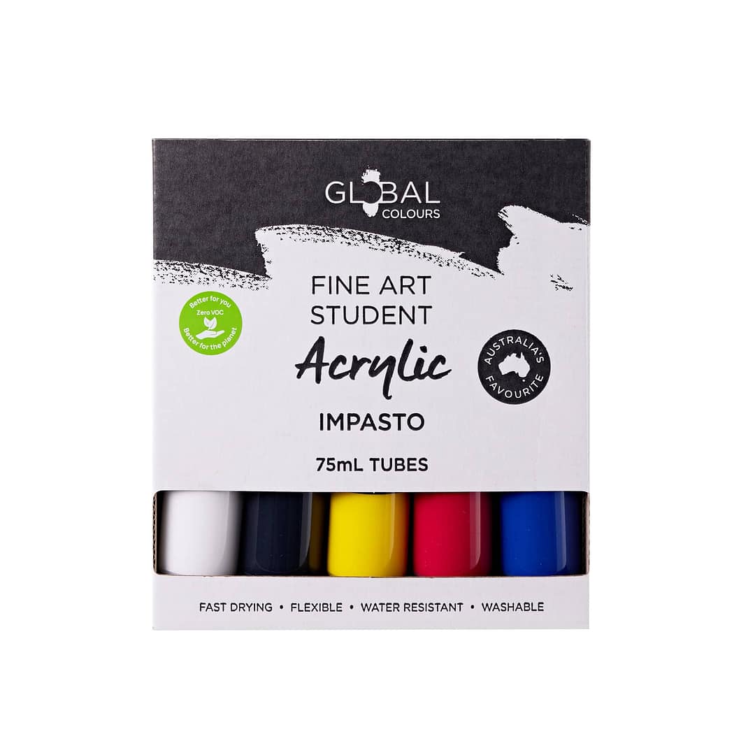 Global Colours Acrylic Paint Set | Starter 5 Colour Global Colours ...