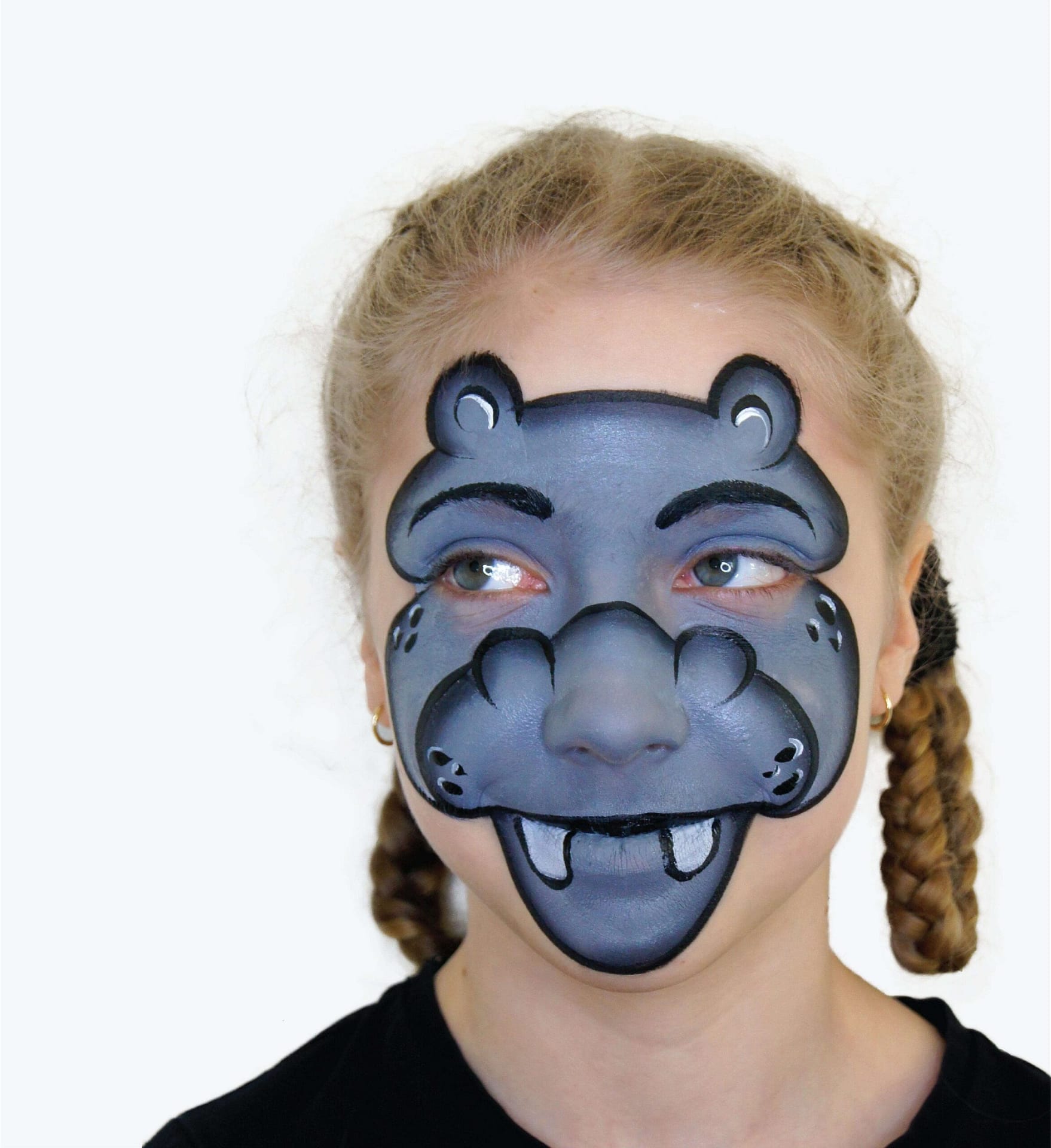 Hippo Face Painting