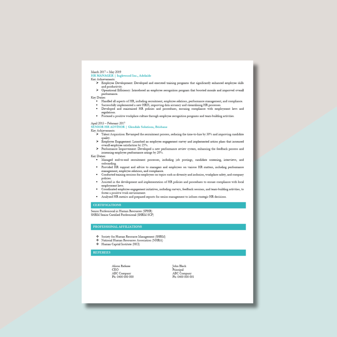 Executive Resume Template