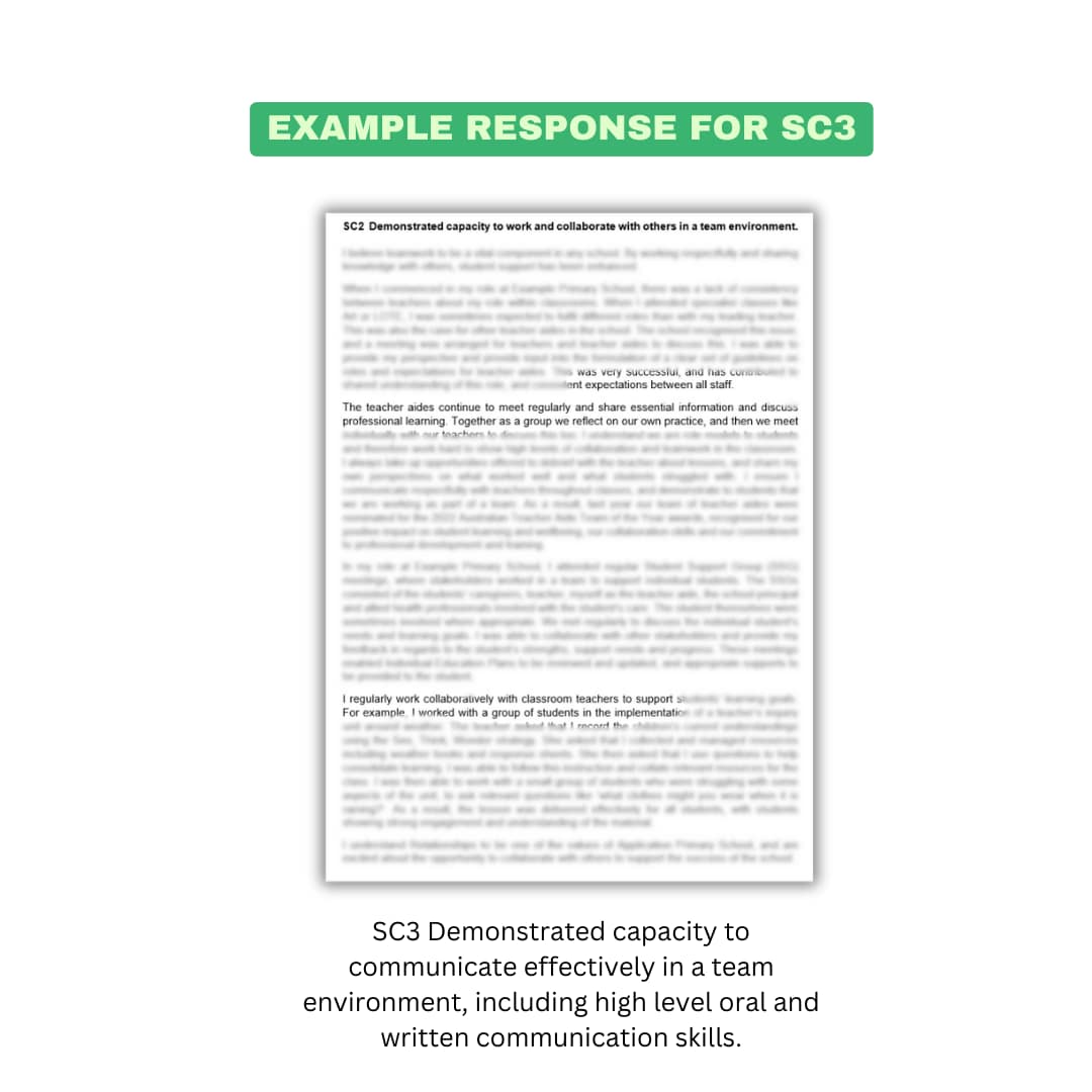 TEACHER Key Selection Criteria Writing Service (Victoria Education Dept ...