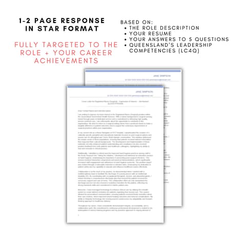 Qld Government Cover Letter Example - 1-2 Page Response