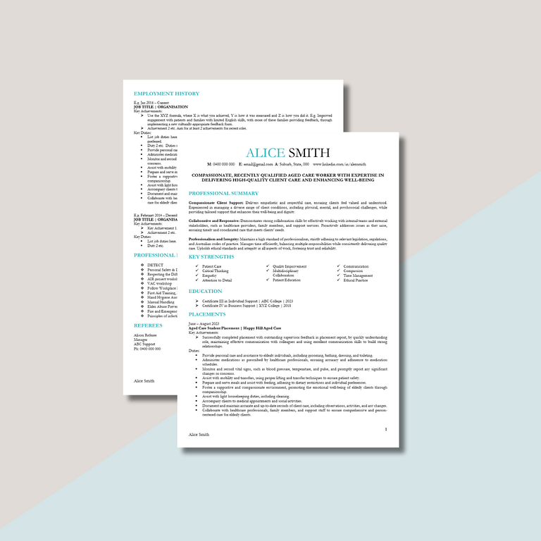 Entry Level Aged Care Resume Template Archives | Resumes To Impress