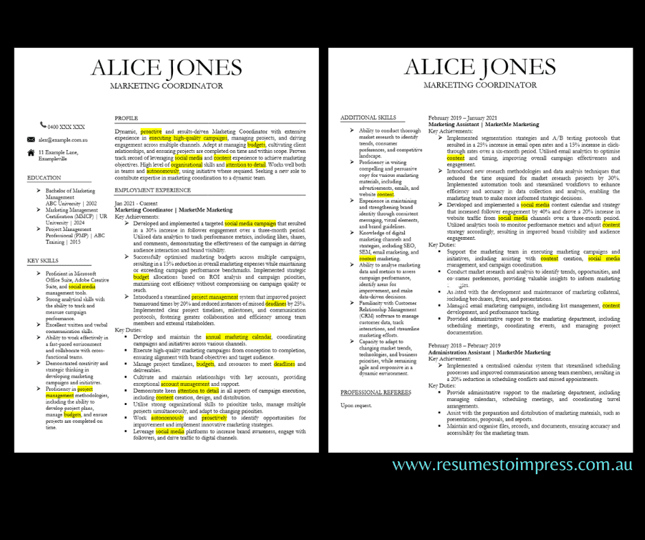 ATS-Friendly Resume Examples: ATS Resume Keywords in This Resume