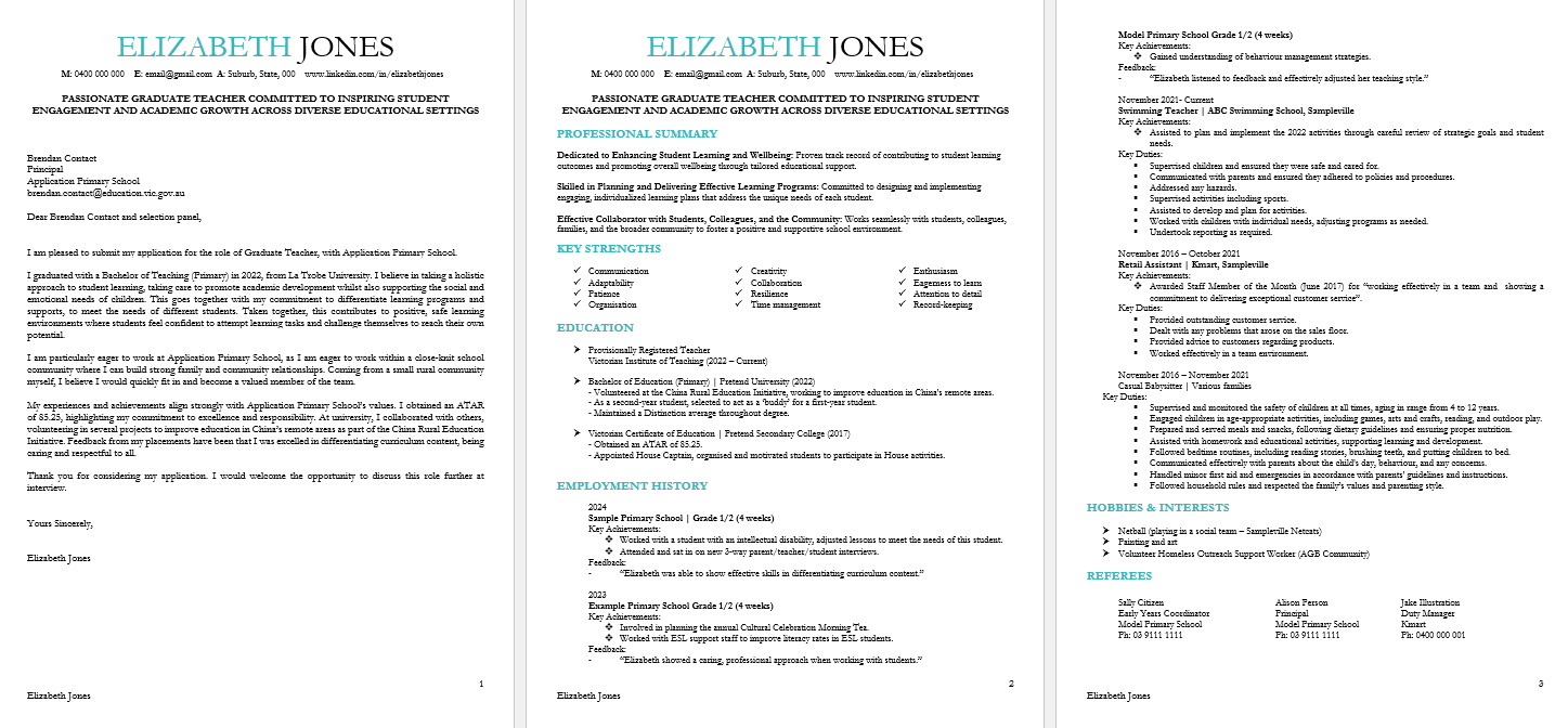 Graduate Resume Template Graduate Teacher Resume And Cover Letter